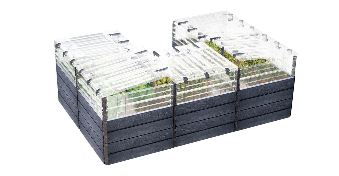 Ergo Quadro TurboPlus U L Hochbeet Stone | GARANTIA