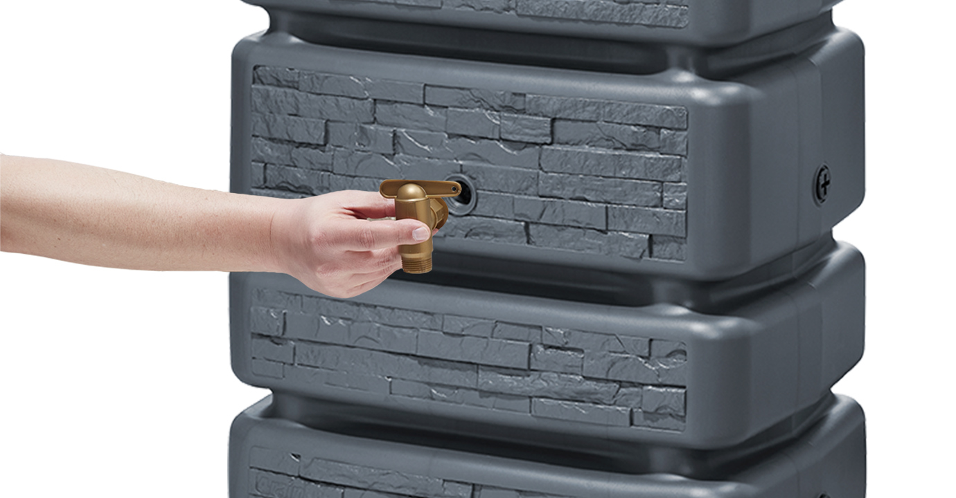 4rain | Wall-mounted slim stone decor graphite grey | GARANTIA