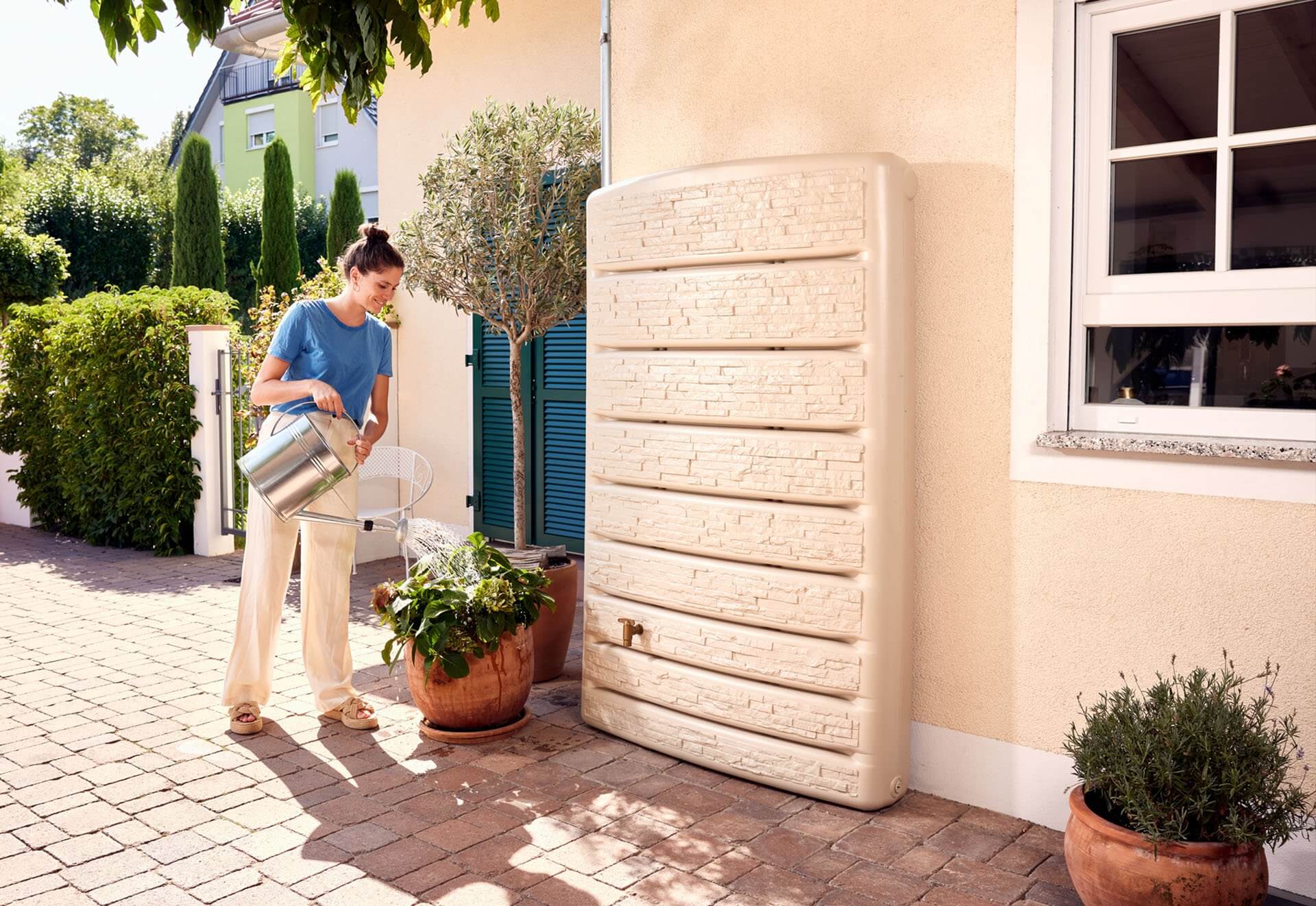 4rain Wandtank Slim Stone Decor 300 L Montageanleitung