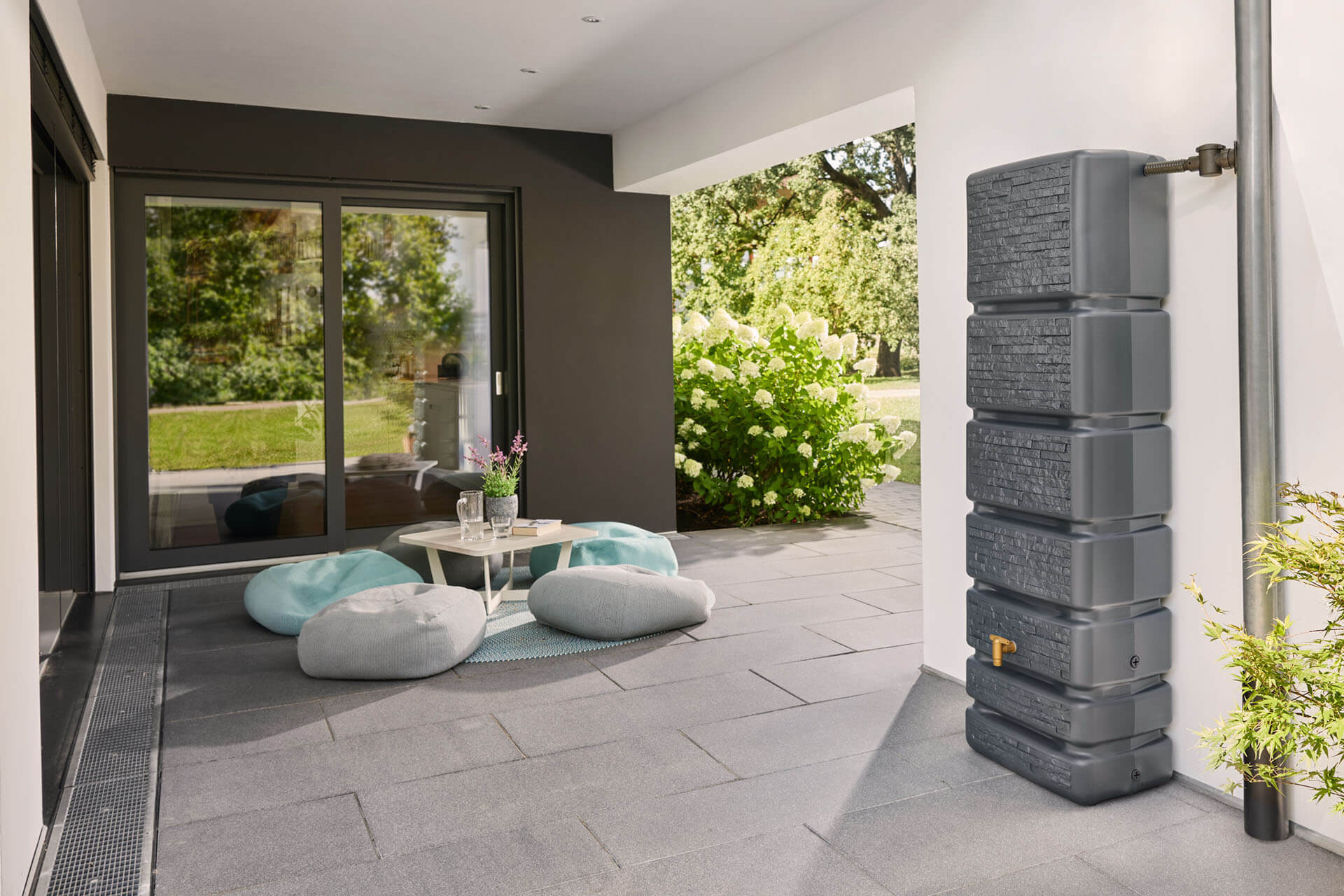 4rain Wandtank Slim Stone Decor 300 L Montageanleitung